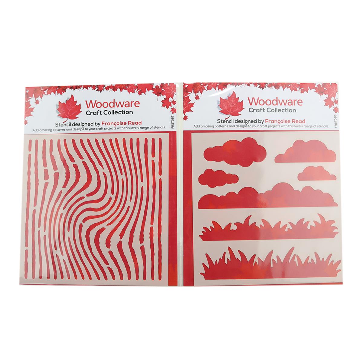 Woodware 6 in x 6 in Stencil - Set of 2 | HobbyMaker