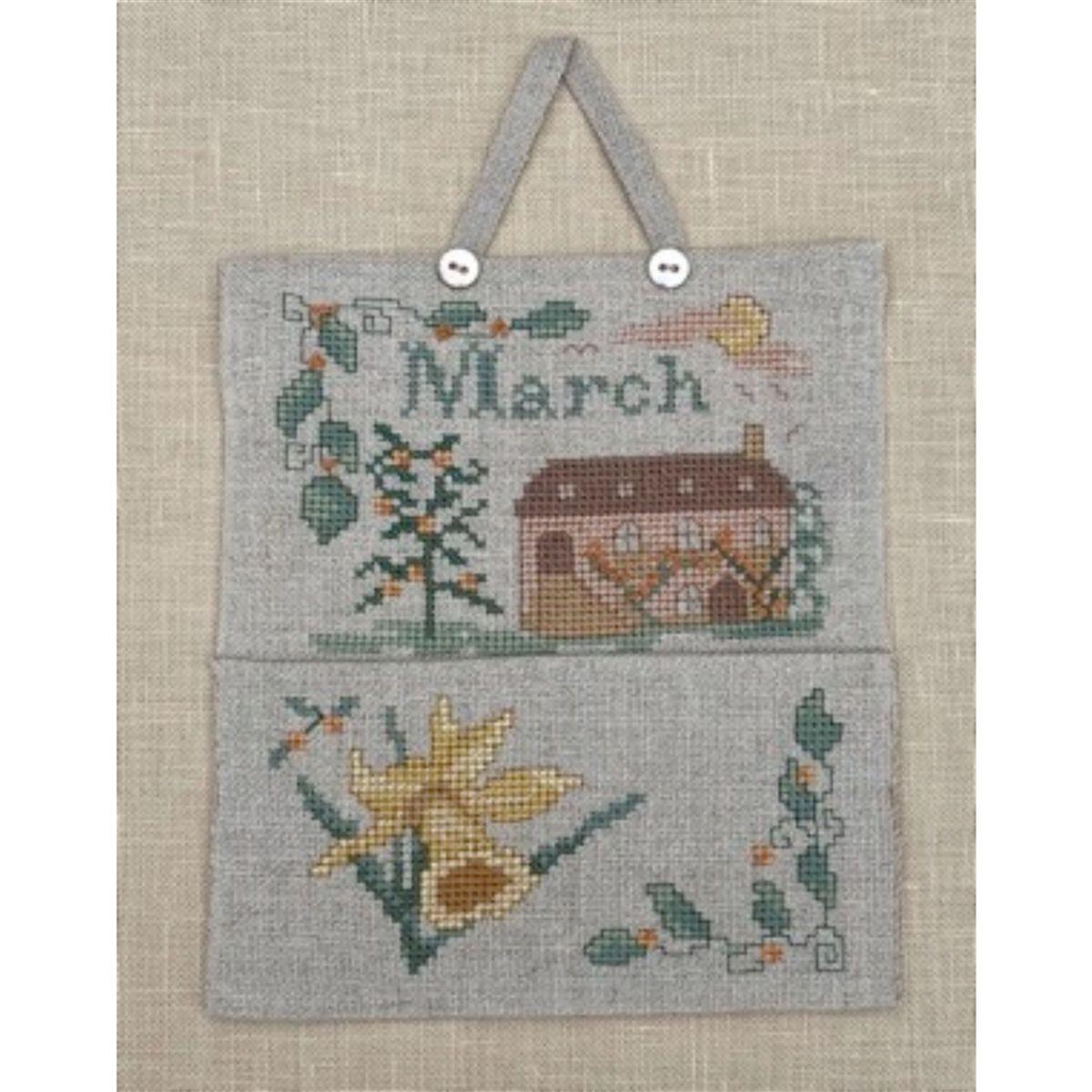Cross Stitch Guild March Calendar Posey Pocket | SewingStreet