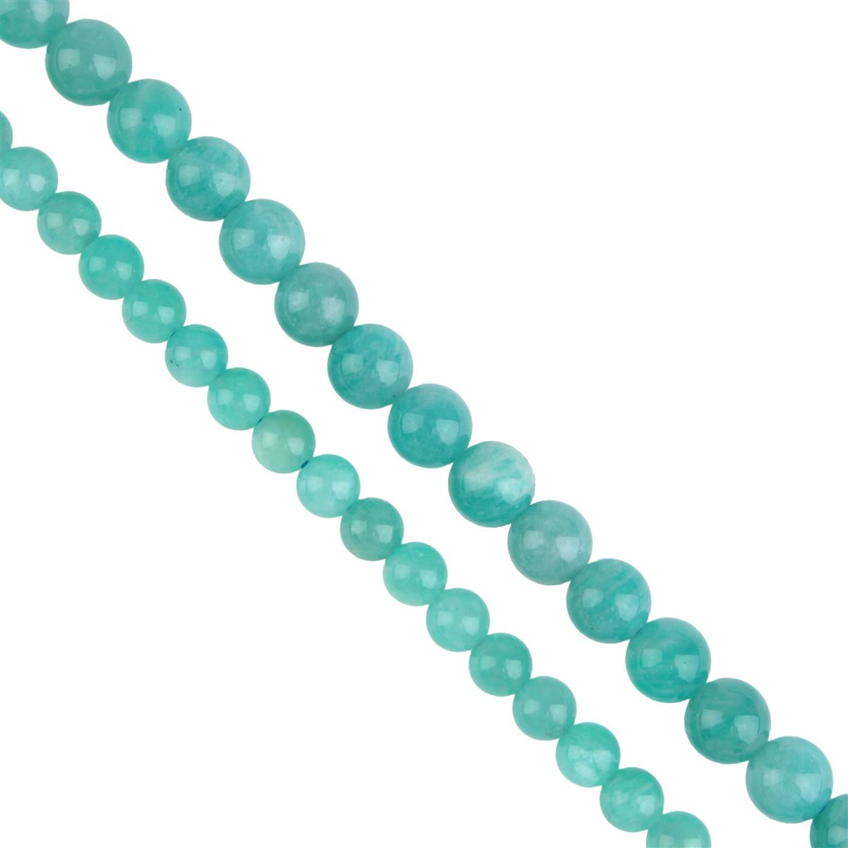 Peruvian Amazonite 6mm & 8mm Plain Rounds, 38cm Strands | JewelleryMaker