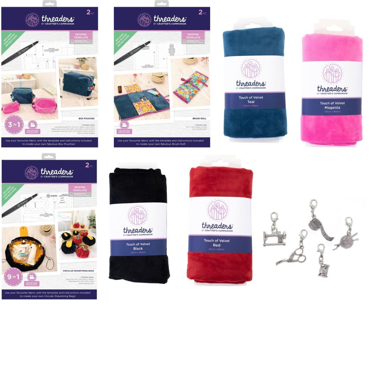 Threaders Sewing Templates and Velvet Fabric Collection with FREE ...