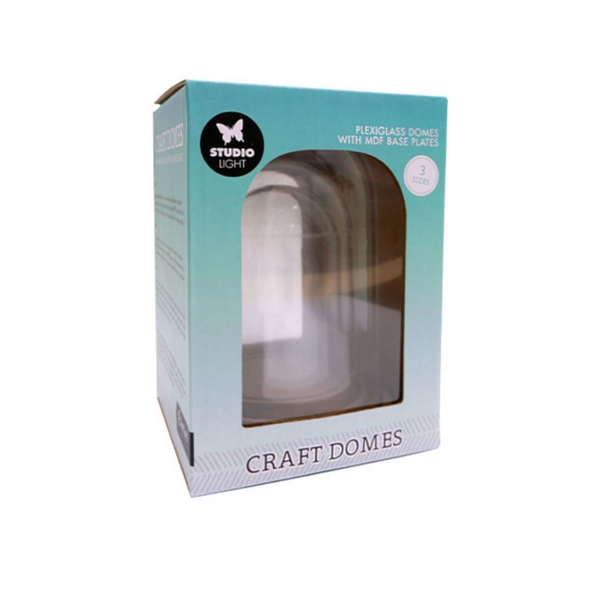 SL Plexiglas Craft Domes 3 sizes - 15cm, 12cm & 10cm | HobbyMaker