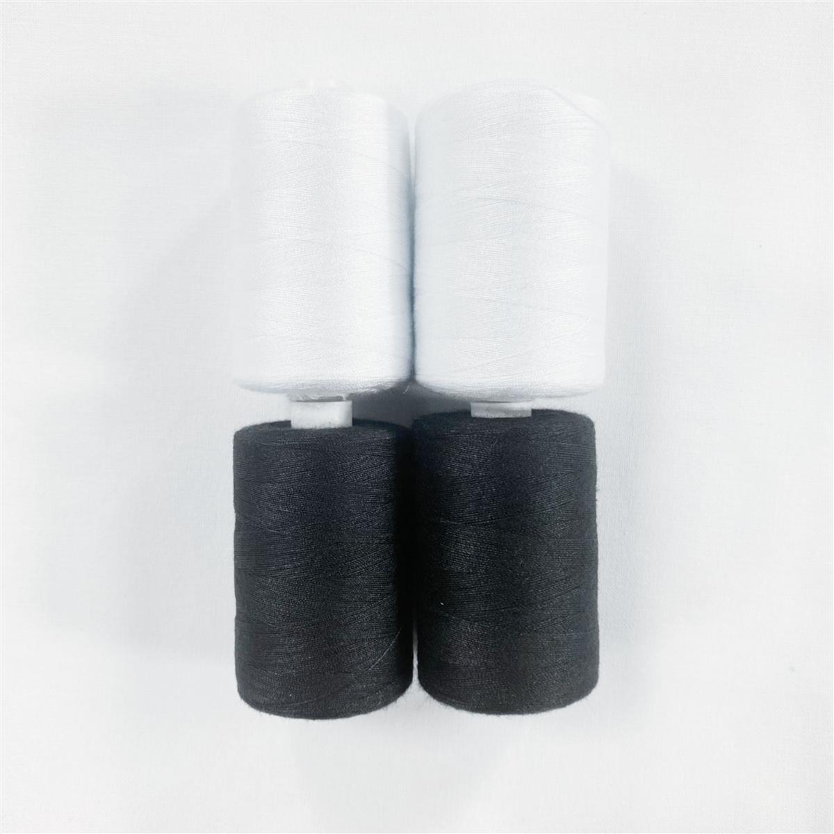 Black & White Thread Pack Of 4 Spools (4 x 1000 yds) | SewingStreet