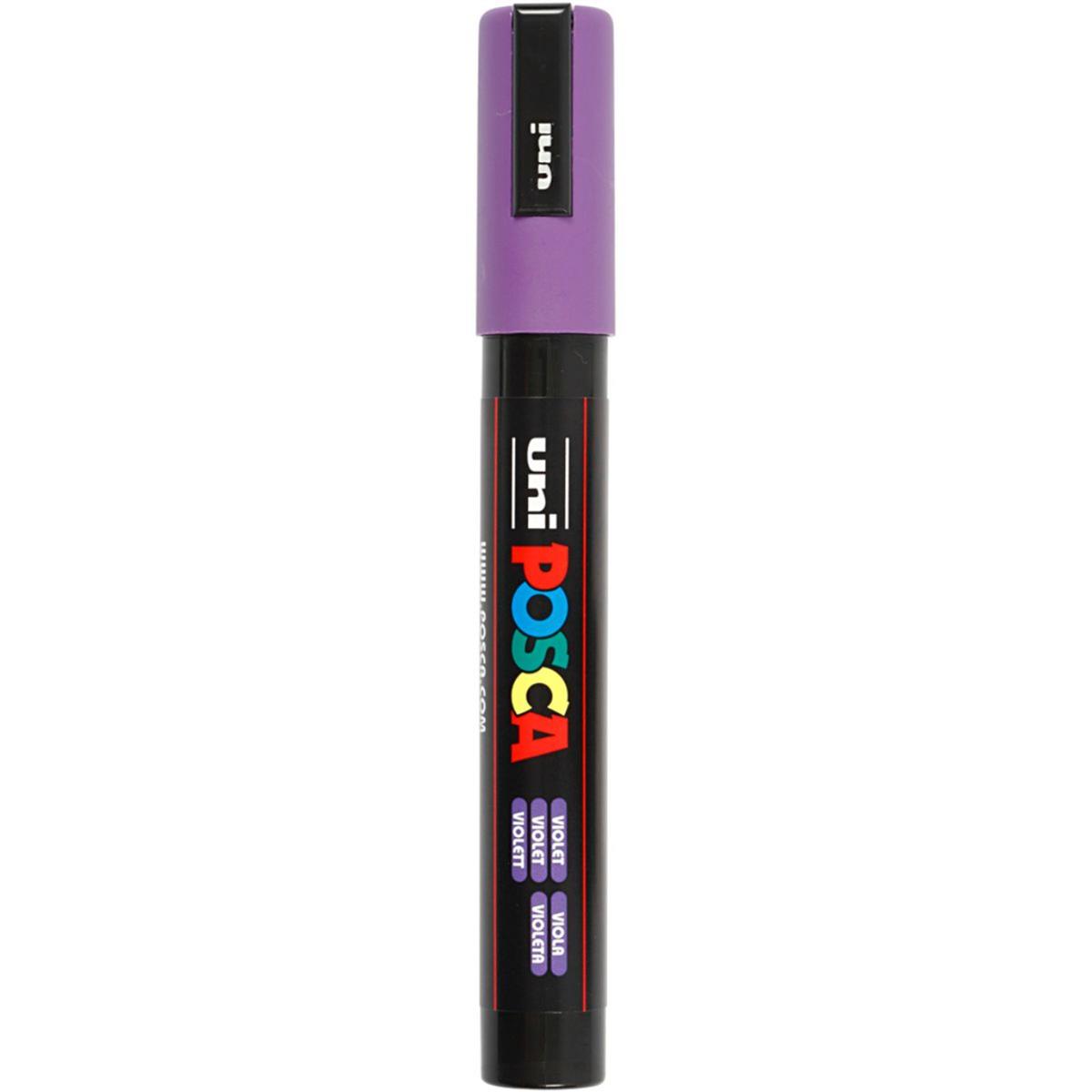 Posca Marker, violet, no. PC-5M, line 2,5 mm, 1 pc | HobbyMaker