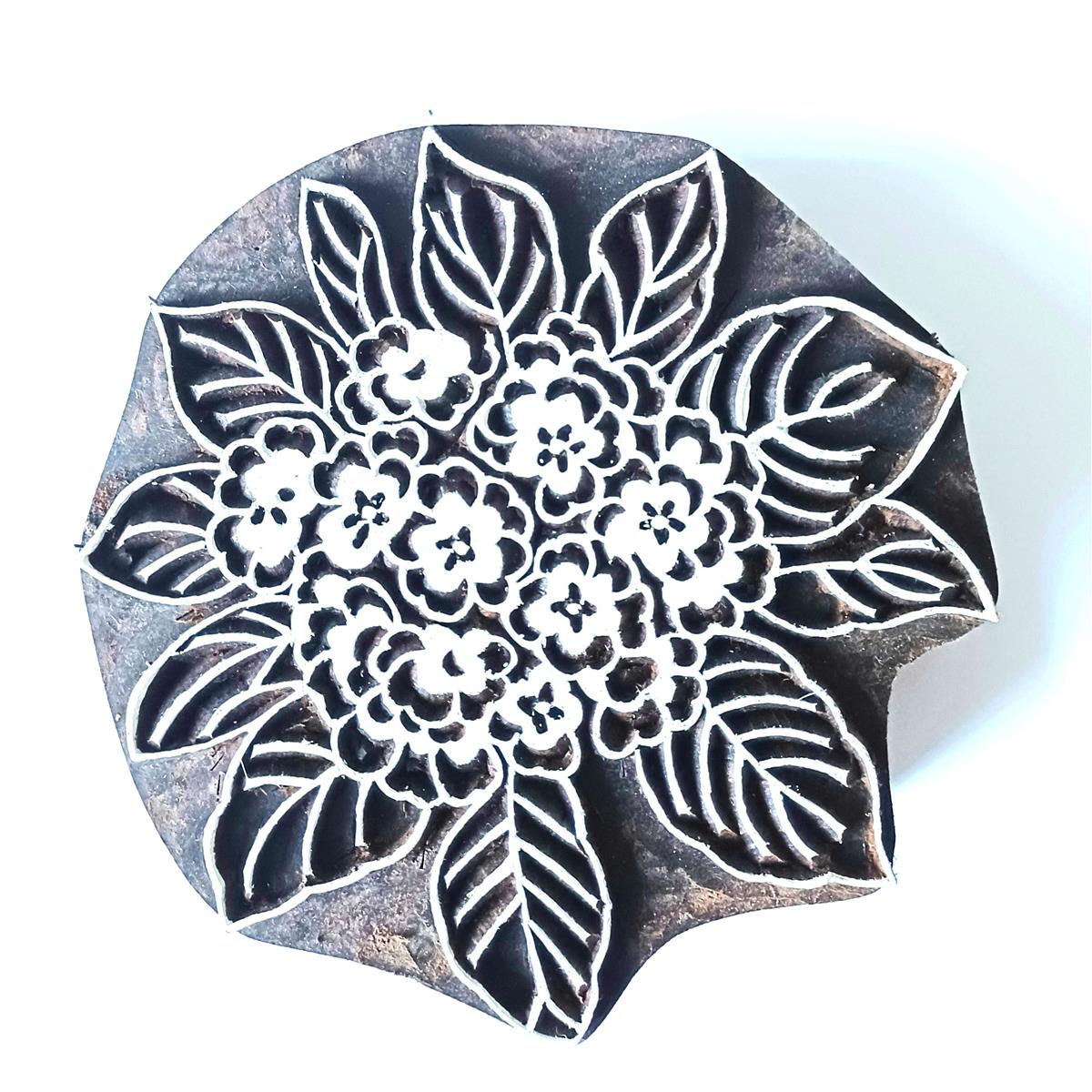 Large Hand Carved Wood Block - Pretty Primrose - 6 x 6 | HobbyMaker