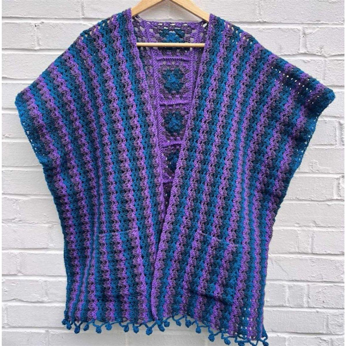 Sam Sabido Crochets Night Skies The Harvest Moon Poncho Kit | SewingStreet