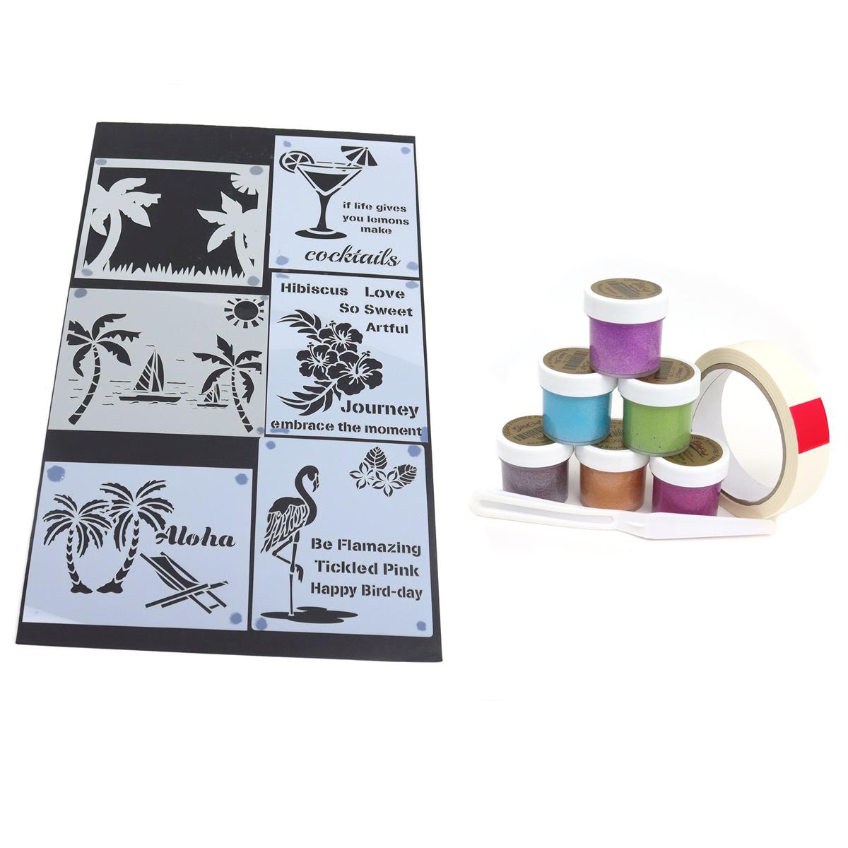 Tropical Vibes stencil and paste kit | HobbyMaker