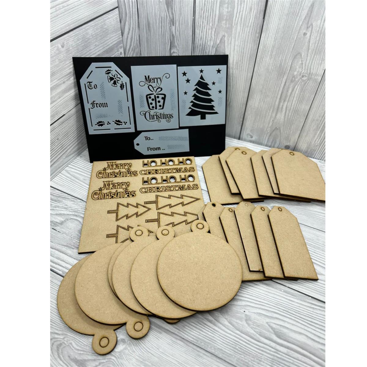 Glitzcraft- 18 MDF Tags and Baubles | HobbyMaker