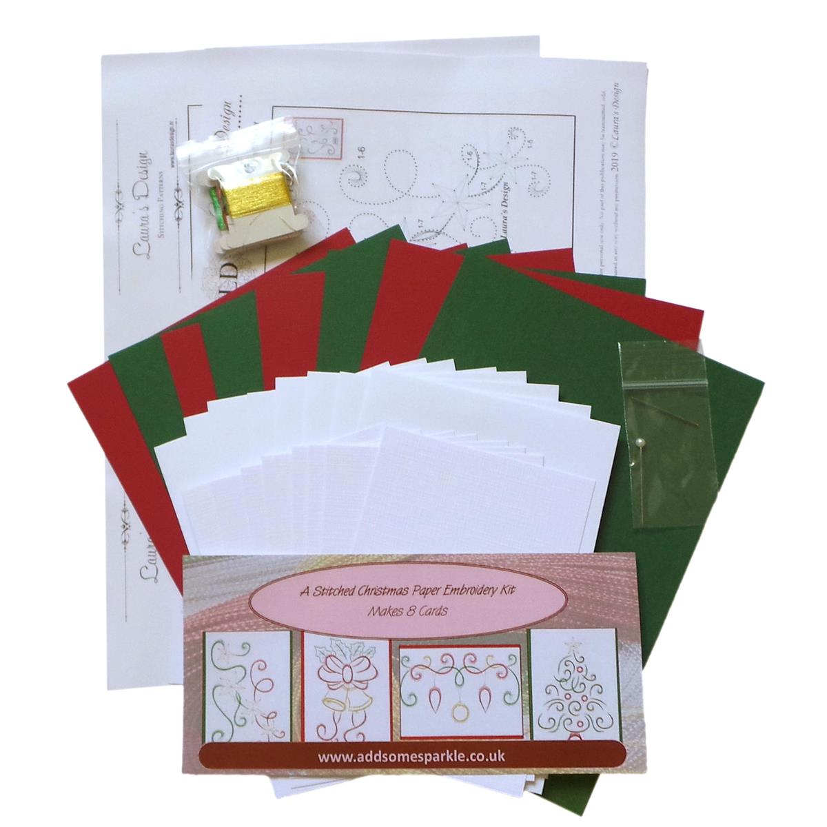 Dispatched From 6th November - A Stitched Christmas Paper Embroidery ...