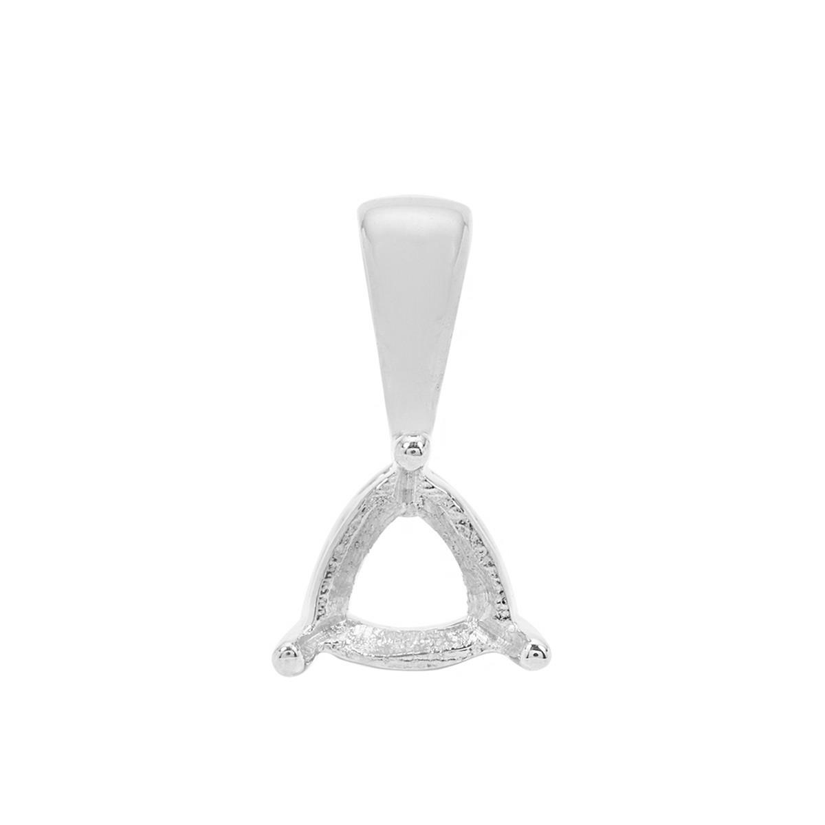 925 Sterling Silver Triangle Earring Mounts (To fit 6mm gemstone ...