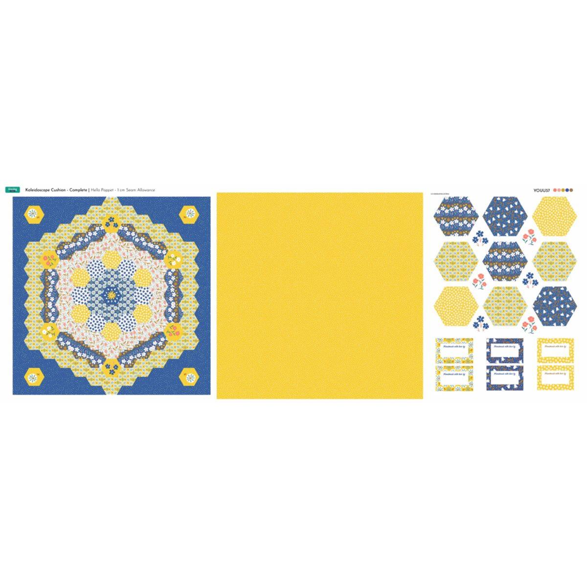 Hello Poppet Kaleidoscope Complete Cushion Fabric Panel (140x85cm ...