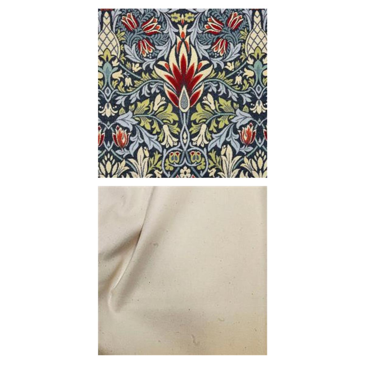 William Morris Snakeshead Tapestry And Natural Seeded Cotton Fabric Bundle (1m) | SewingStreet