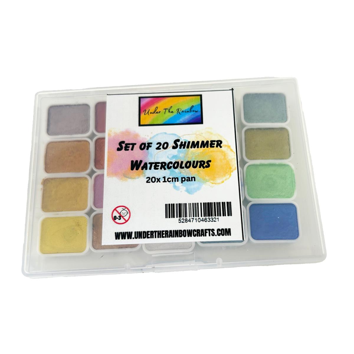 Under The Rainbow Watercolour Shimmer Paint Palete | HobbyMaker