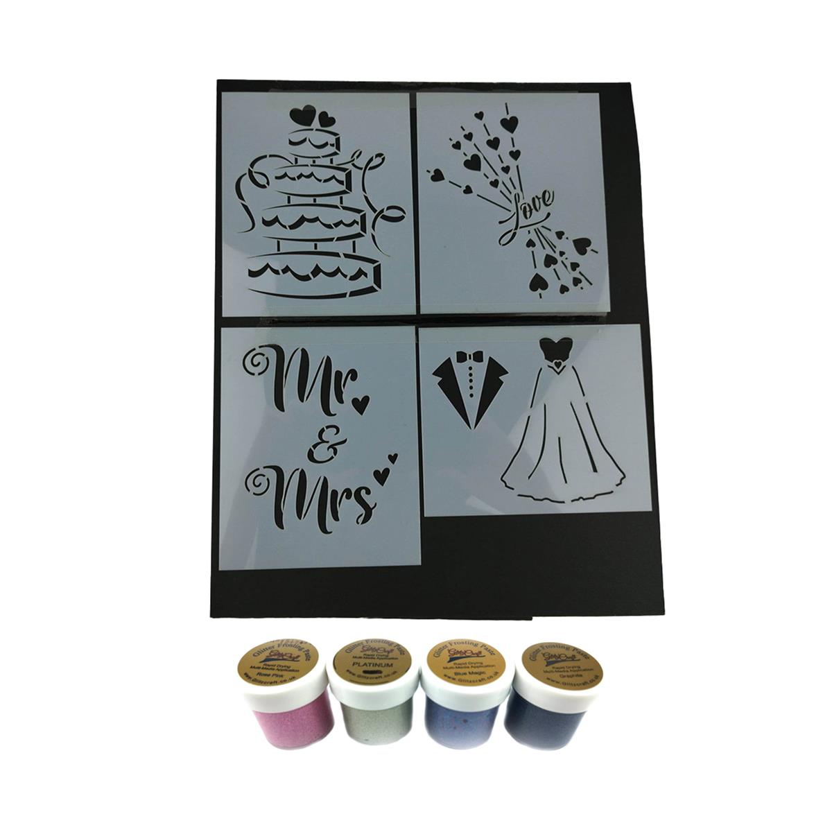 Wedding Cake Stencil and Paste Pack | HobbyMaker