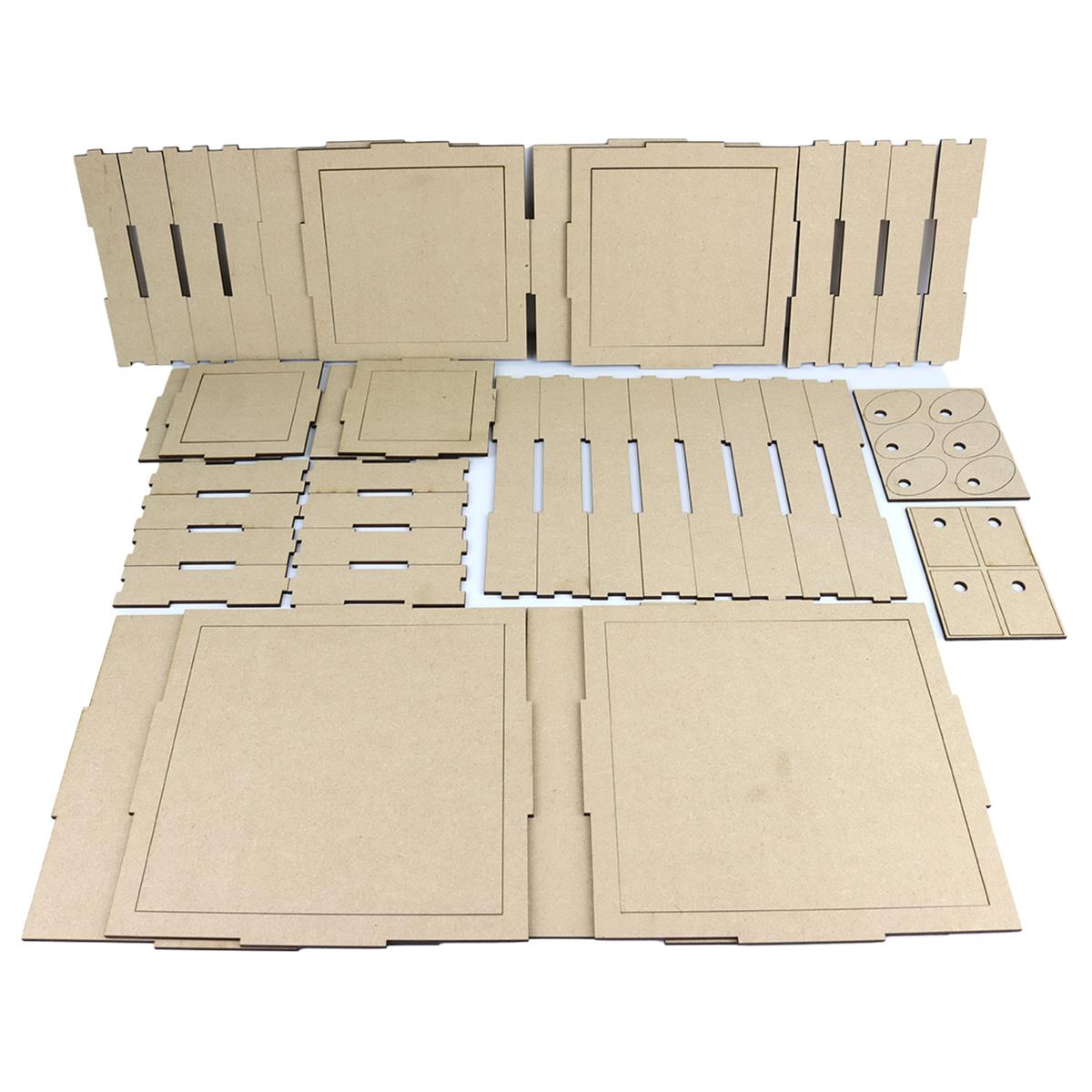 Bert & Gert's Square MDF Box Frame Multi Pack - includes two 8 inch x 8 ...