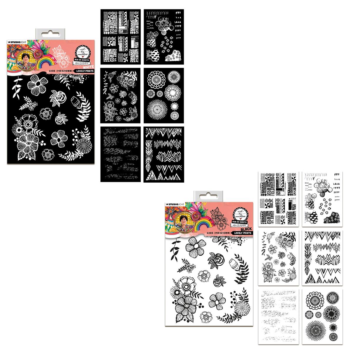 Studio Light X Art By Marlene - Lovely Prints Rub On Bundle - | HobbyMaker