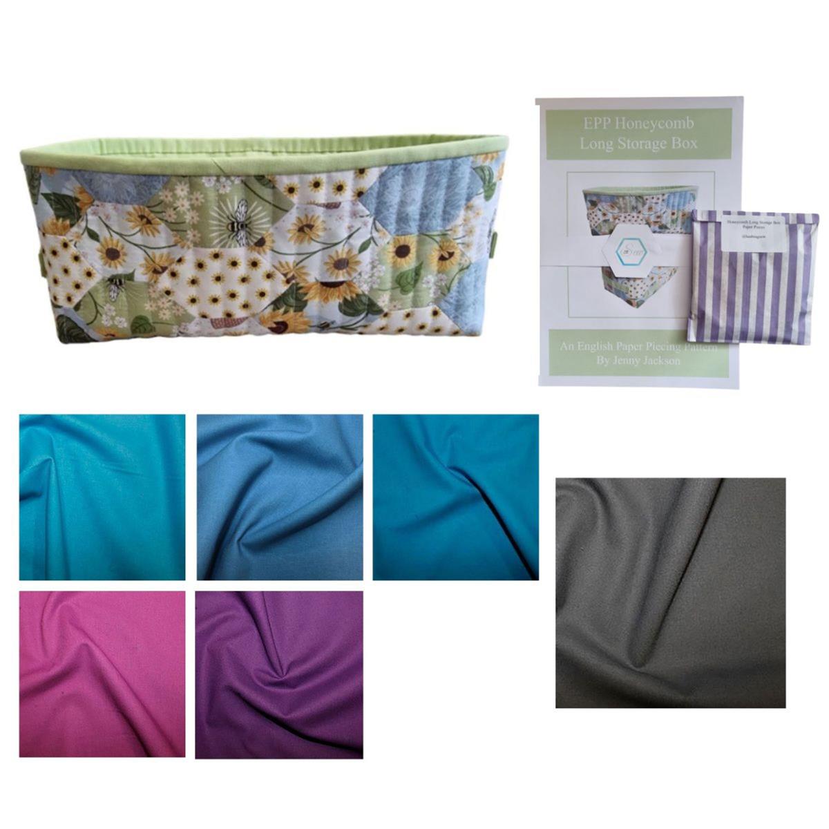 Jenny Jackson's Blue & Purple EPP Honeycomb Rectangle Storage Box Kit ...