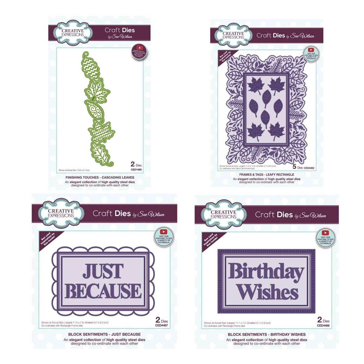 Creative Expressions Sue Wilson Autumn Craft Dies - Leafy Bundle ...