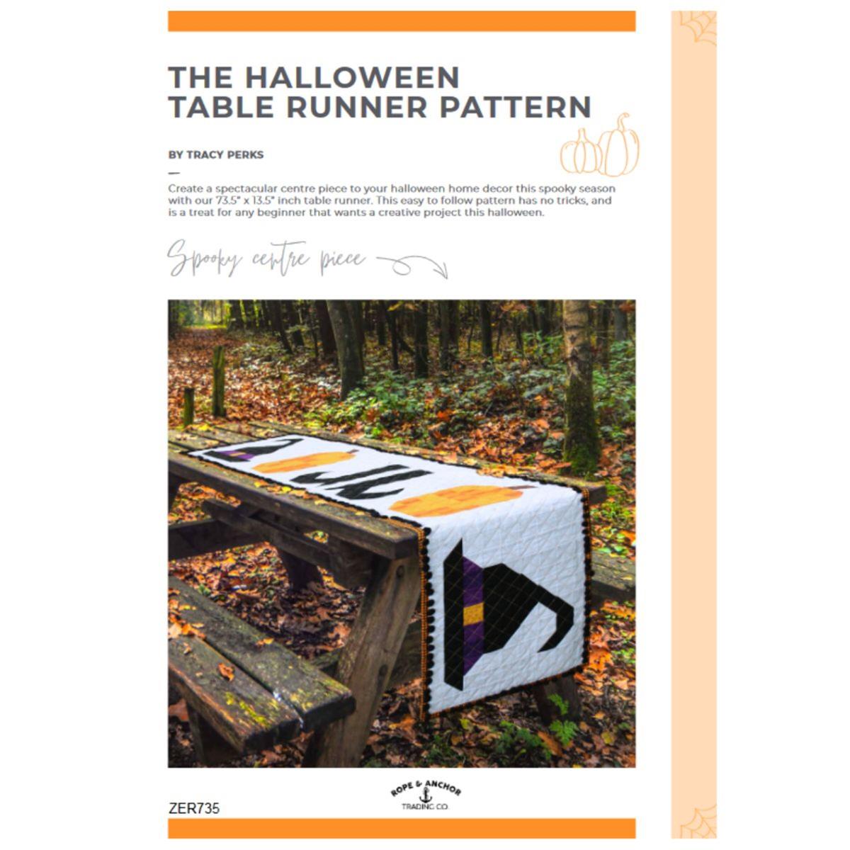 Rope & Anchor Halloween Table Runner Pattern | SewingStreet