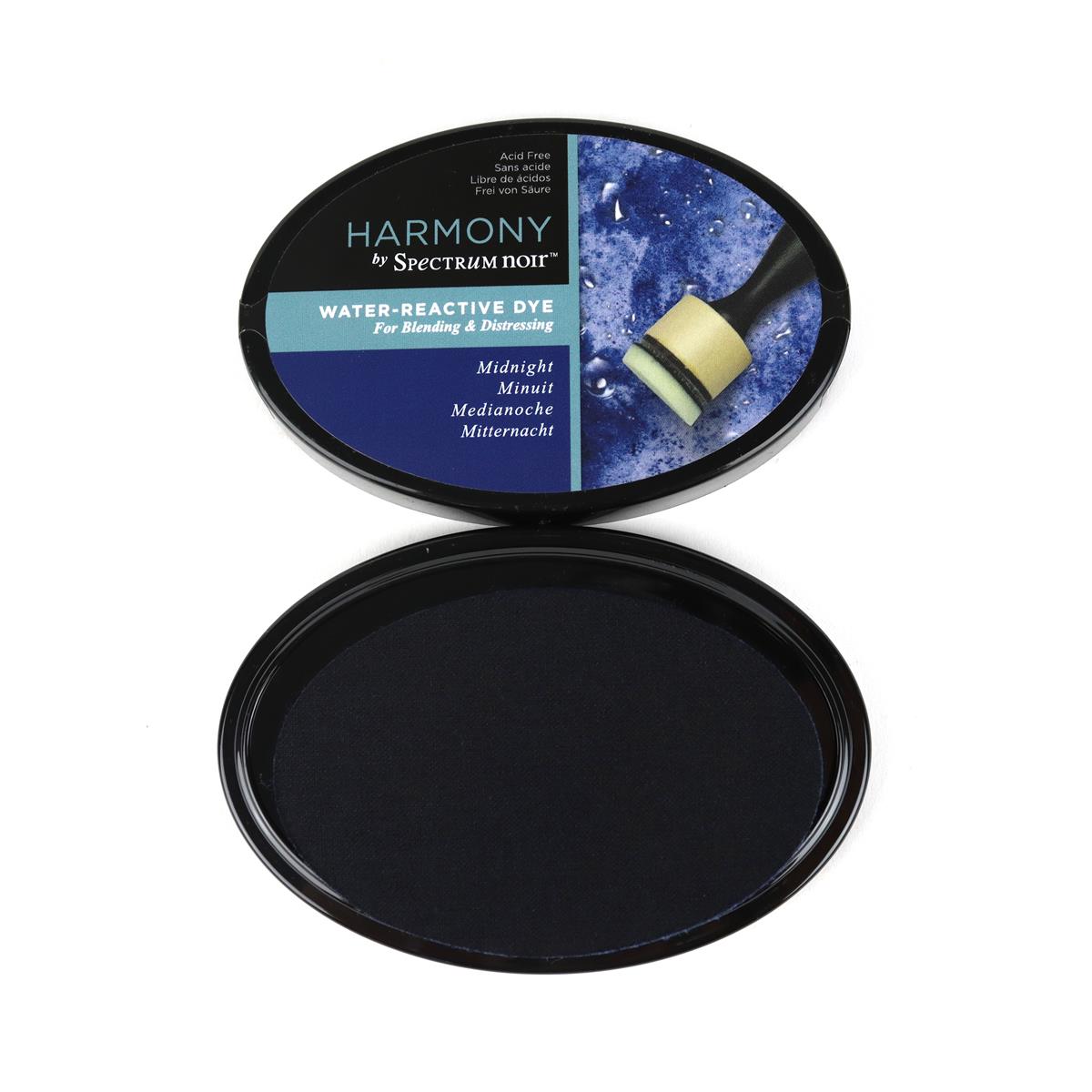 Harmony by Spectrum Noir Water Reactive Dye Inkpad - Midnight | HobbyMaker