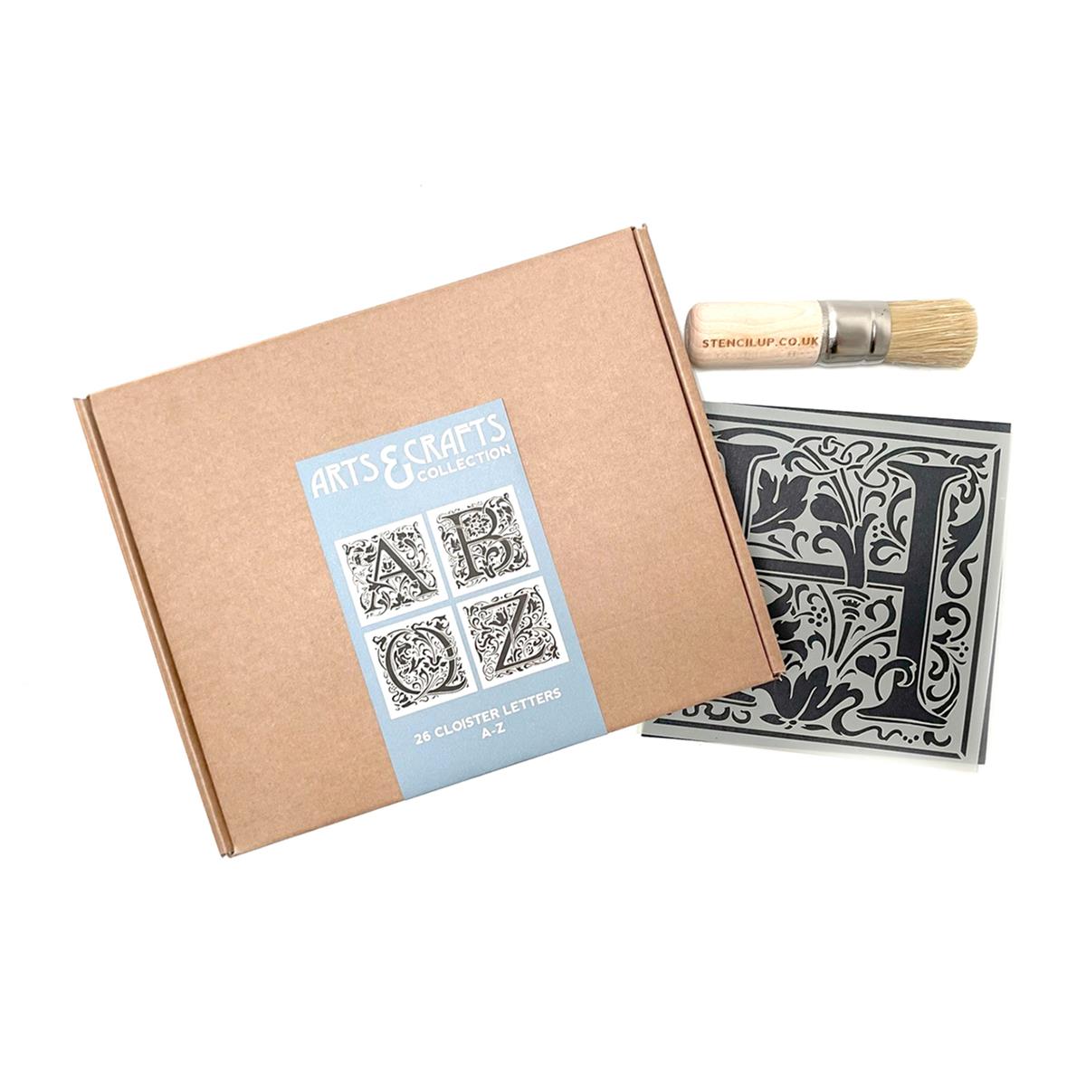 Stencil Up Cloister Letters Alphabet complete stencil set | HobbyMaker