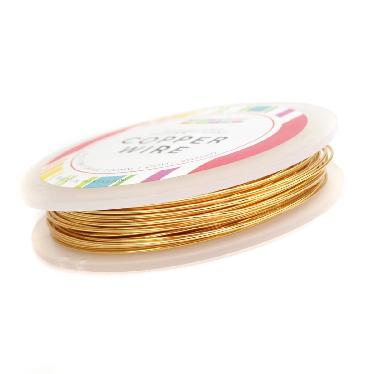 10m Gold Coloured Copper Wire 1.0mm | JewelleryMaker