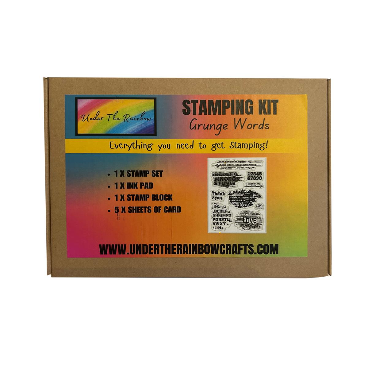 Under The Rainbow- Grunge Stamp Starter Kit | HobbyMaker