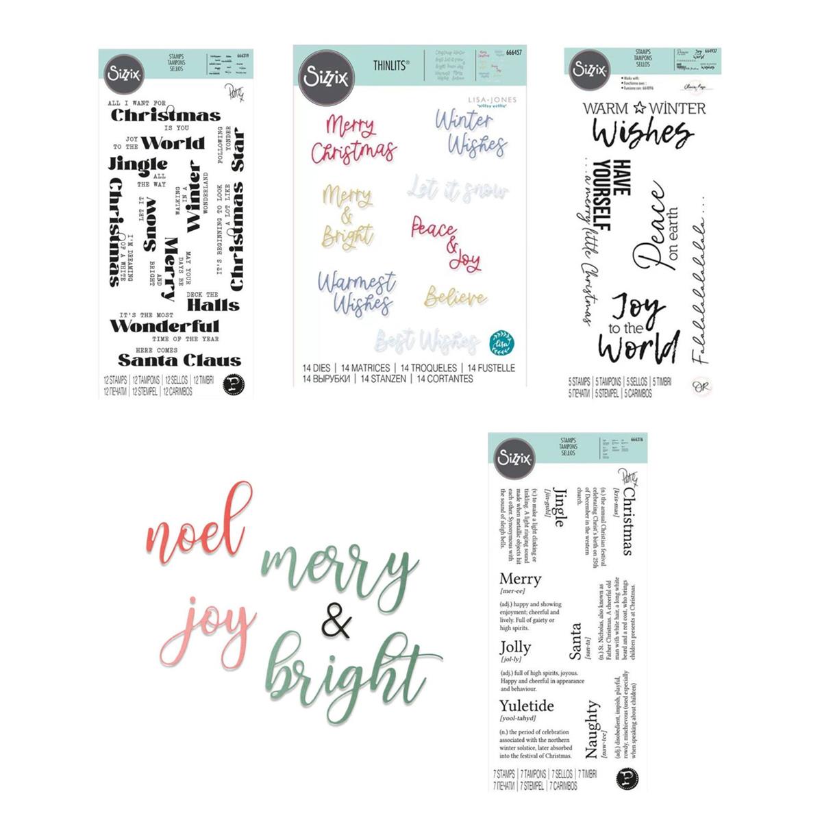 Sizzix - Holiday Sentiments Bundle | HobbyMaker