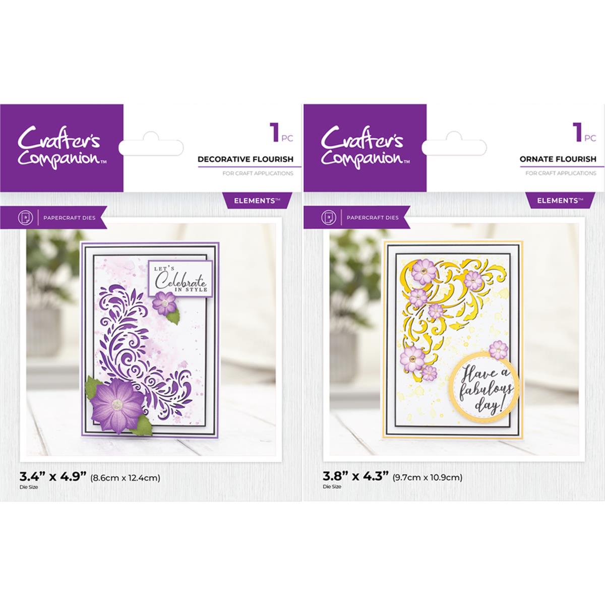 Crafter's Companion - Large Flourish Dies Duo - Decorative & Ornate | HobbyMaker