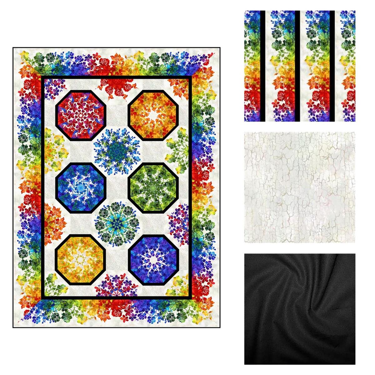 Jason Yenter Sunshine Kaleidoscope Quilt Kit: Instructions, 1 bolt (9 ...