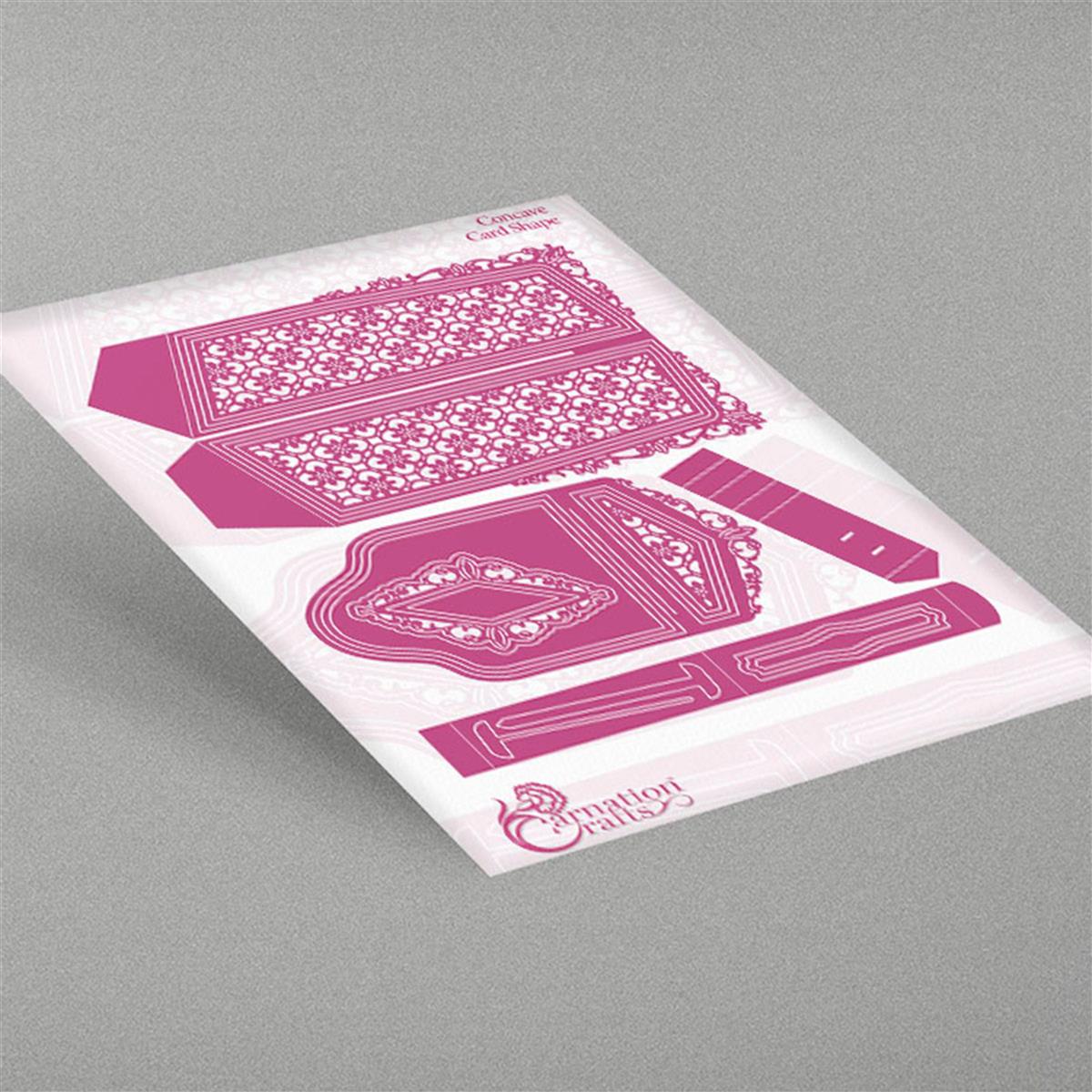 Carnation Crafts Concave Card Shape Die Set, 28 Dies | HobbyMaker