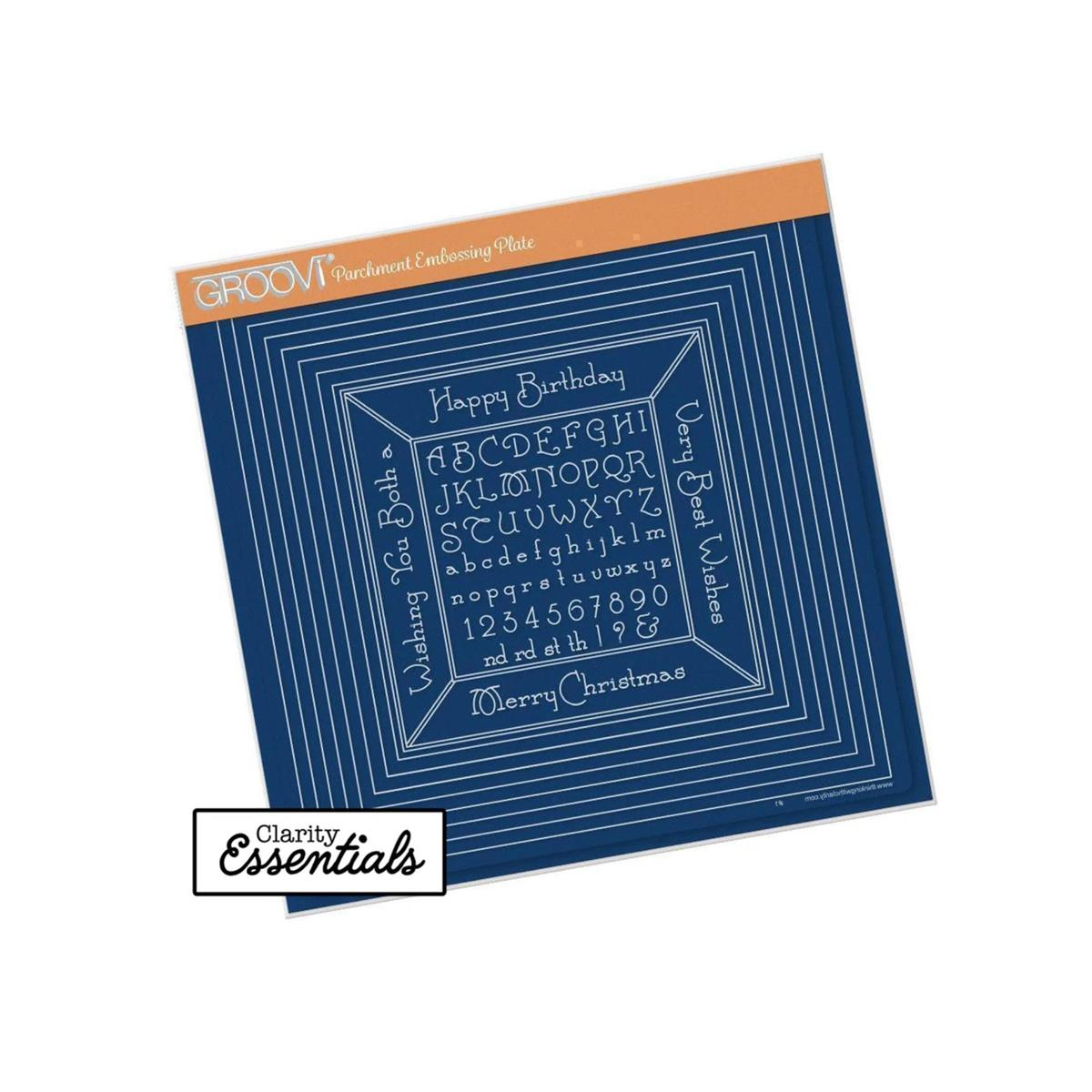 Nested Square Extension & Alphabet Frame A4sq Groovi Plate | HobbyMaker