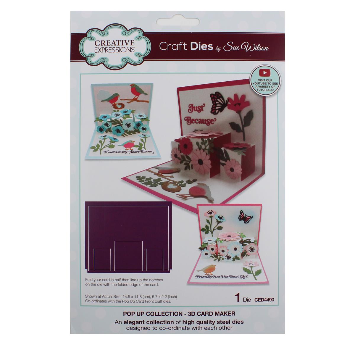 Creative Expressions Sue Wilson Pop Up 3D Card Maker Craft Die | HobbyMaker