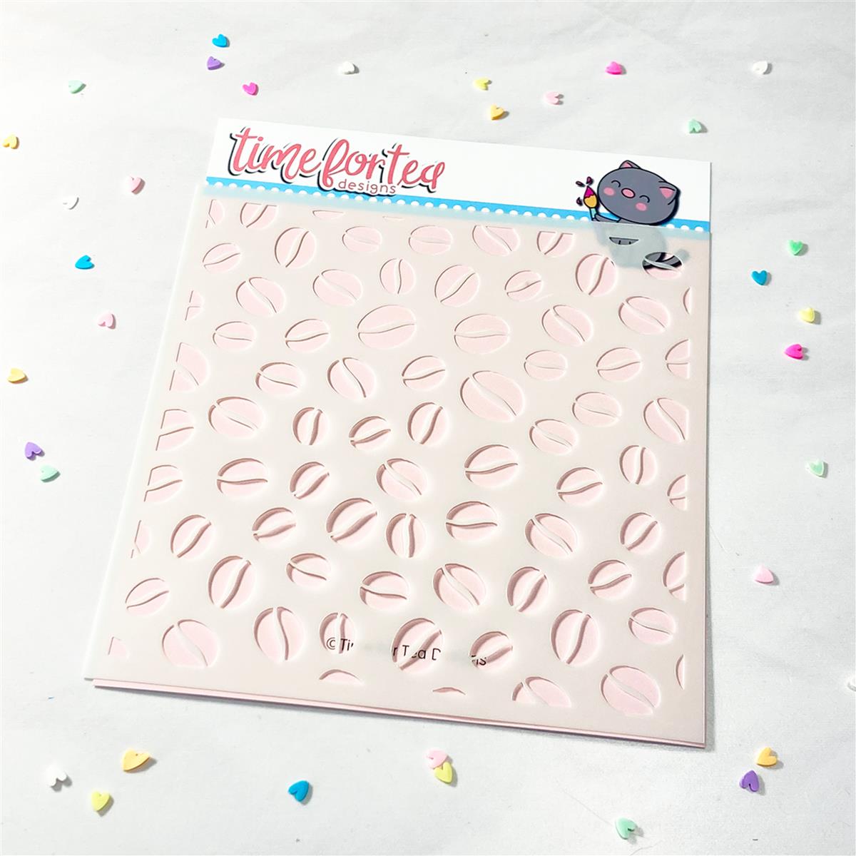 T4TD Coffee Beans Stencil | HobbyMaker