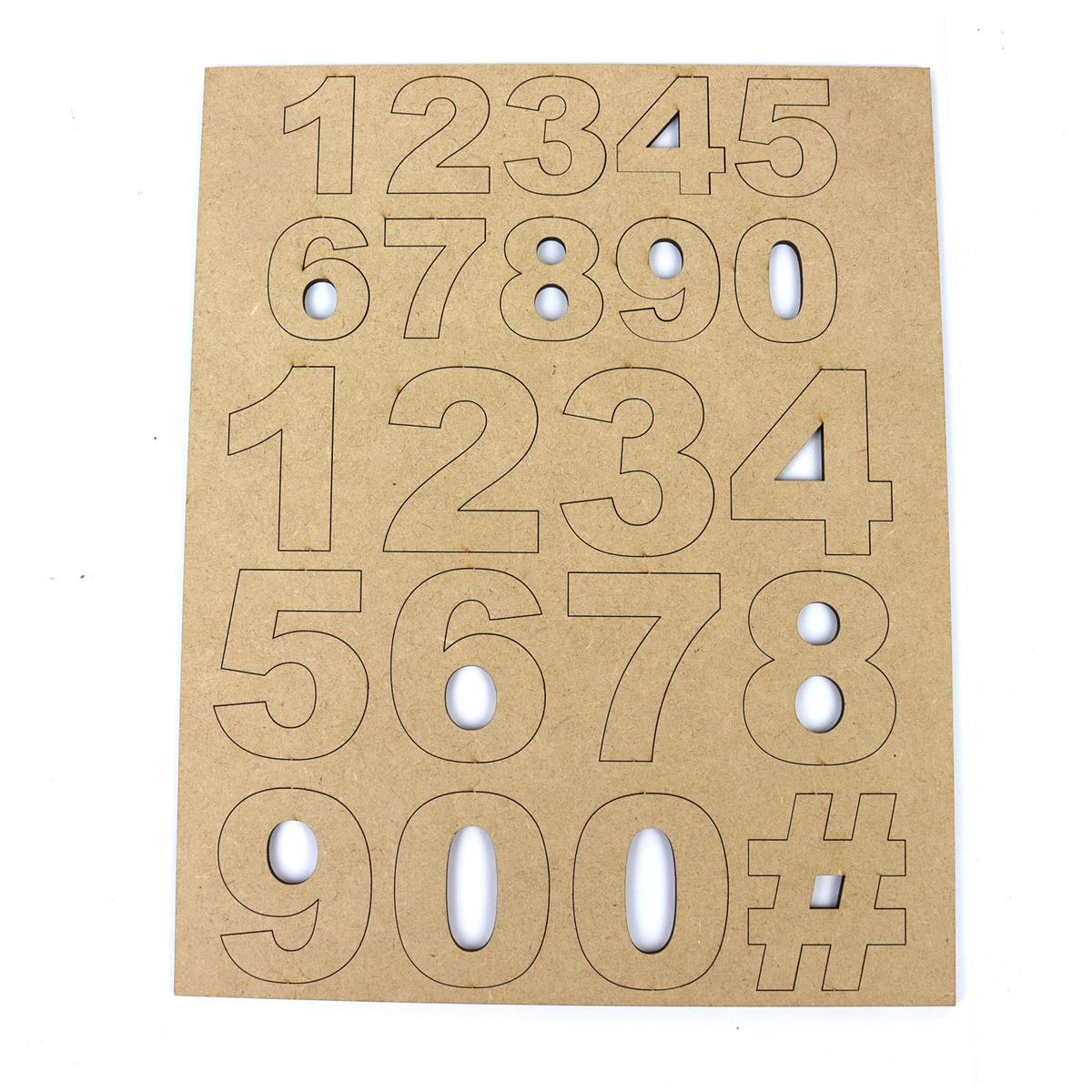 MDF Embellishments - Numbers | HobbyMaker