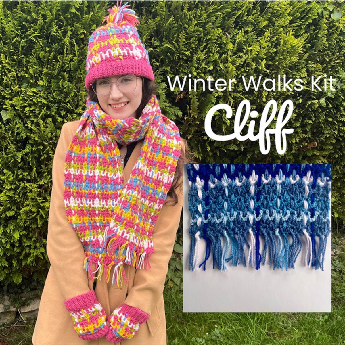 Adventures in Crafting Cliff Winter Walks Scarf, Hat & Fingerless ...