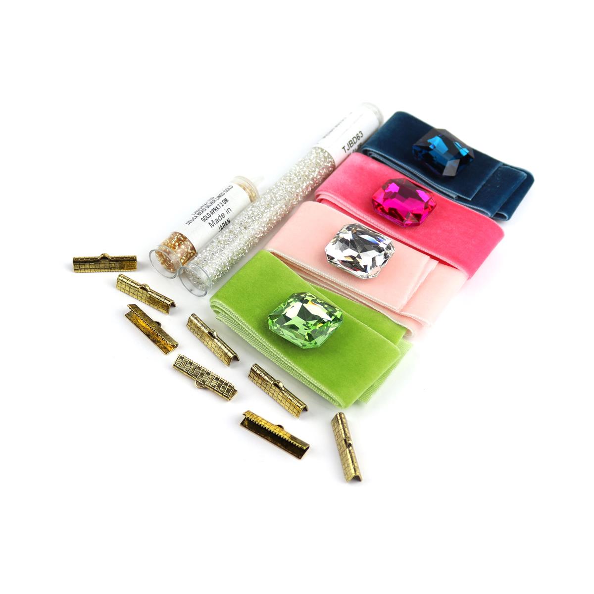 Wordsmith; 4x Velvet Ribbon, 50cm Long, 32mm Wide, Ribbon Ends, 4x ...