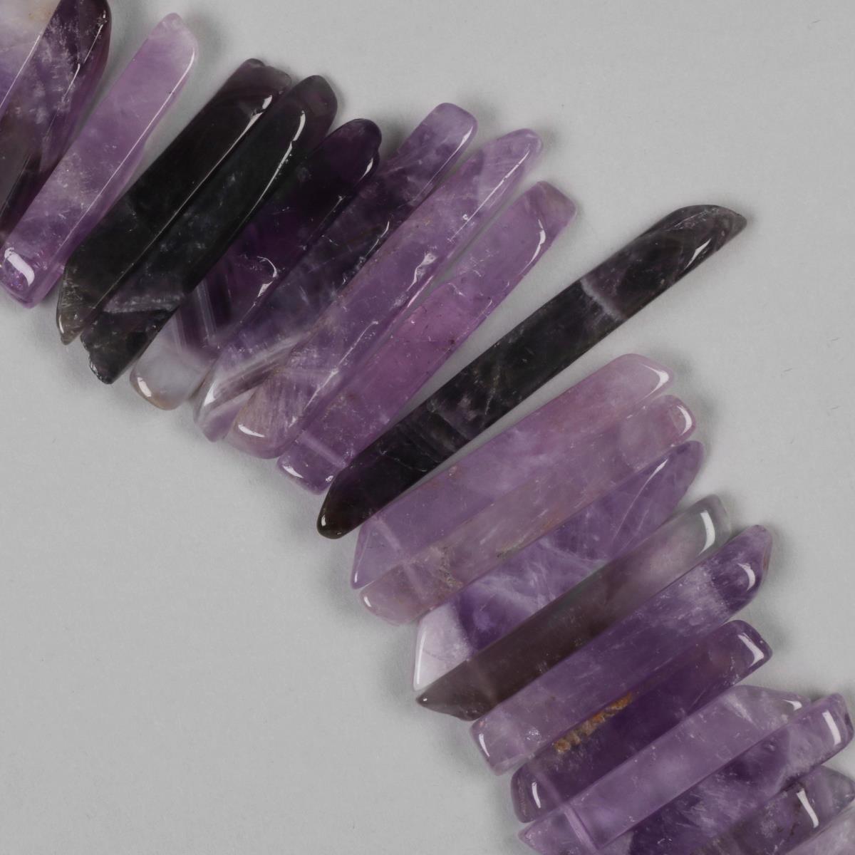 450cts Amethyst Fancy Graduated Bars Approx 15x5 to 45x5mm | JewelleryMaker