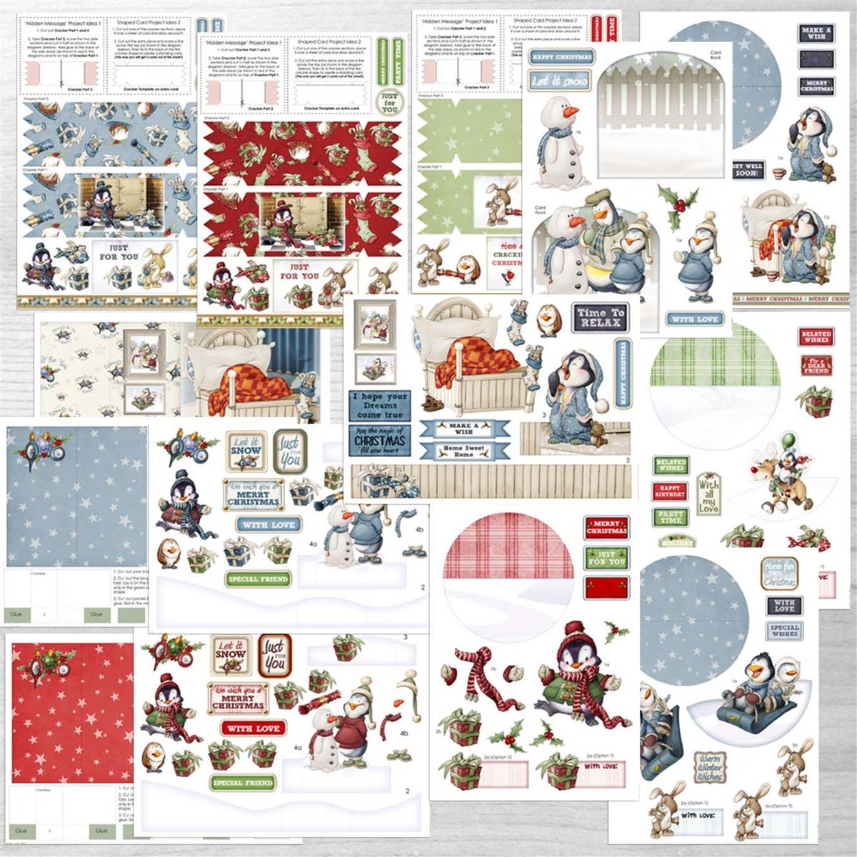 Debbi Moore Designs- Party Penguins Christmas Concept Card Kit | HobbyMaker