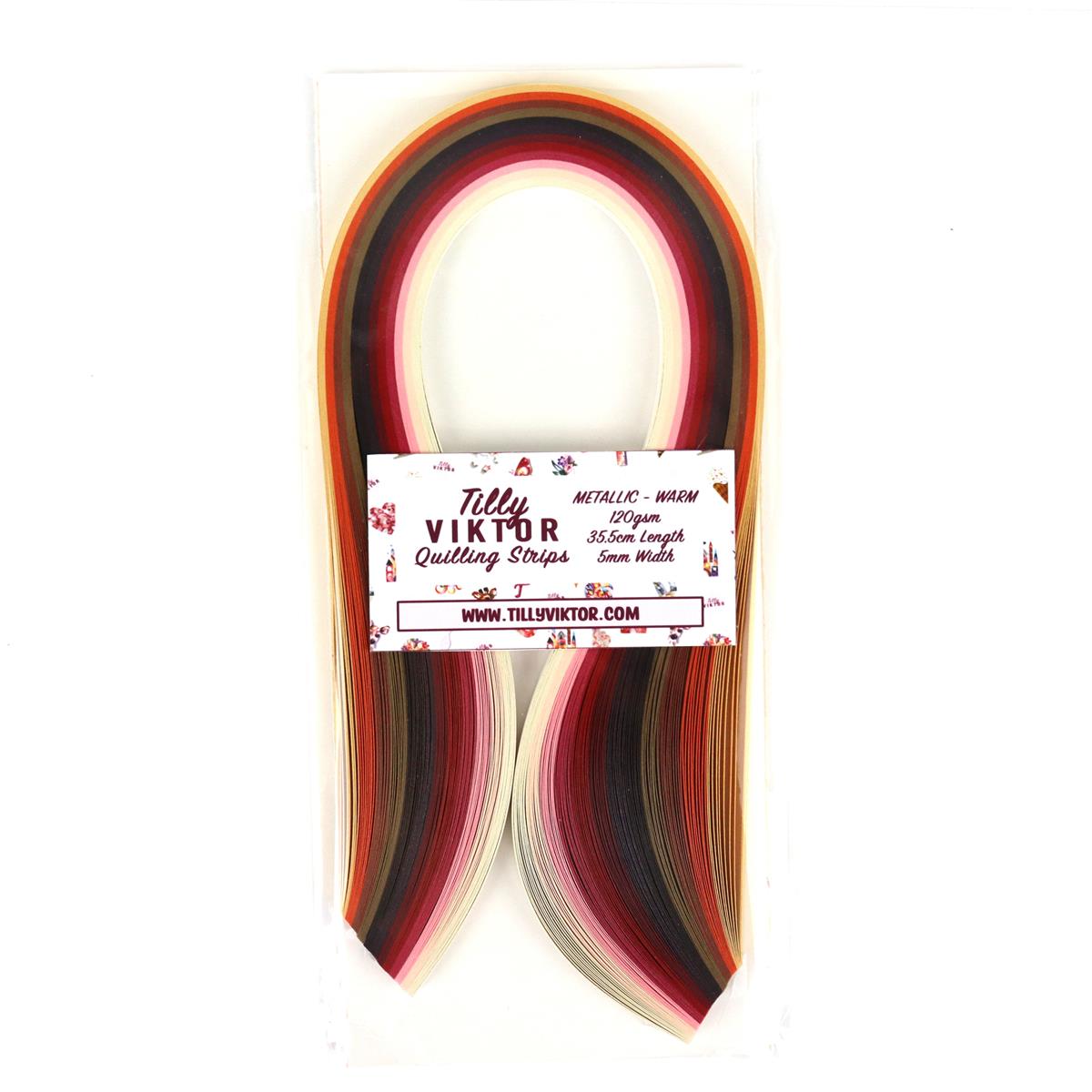 TillyViktor - 5mm Metallic Quilling Paper Warm | HobbyMaker