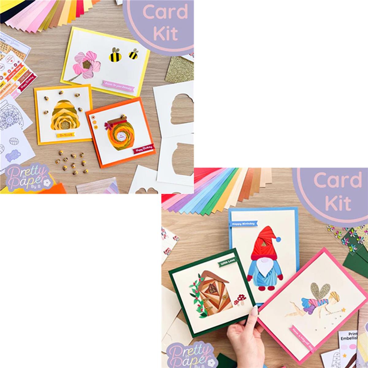 Birthday Card Making Kit Bundle! Bee Happy Kit PLUS Secret Garden Kit ...