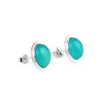 8cts Peru Icy Amazonite Round Cabs Approx 10mm with 925 Sterling Silver ...