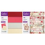 Crafters Companion - 12x12 Pad & 12x12 Pearl Card - Love Selection (60 ...