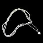 Sterling Silver 3-Strand Tocalle Chain Bracelet with a Magnetic Clasp ...