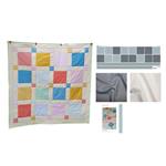 Cara Ackerman's Slate Grey Sashiko Quilt Kit: Instructions, Fabric (3m ...