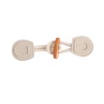 Dove Grey Leather & Rope Toggle Clothing Fastener | SewingStreet