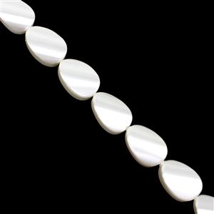 White Shell Graduated Bars Approx 11x6mm to 29x7mm,13pcs strand ...