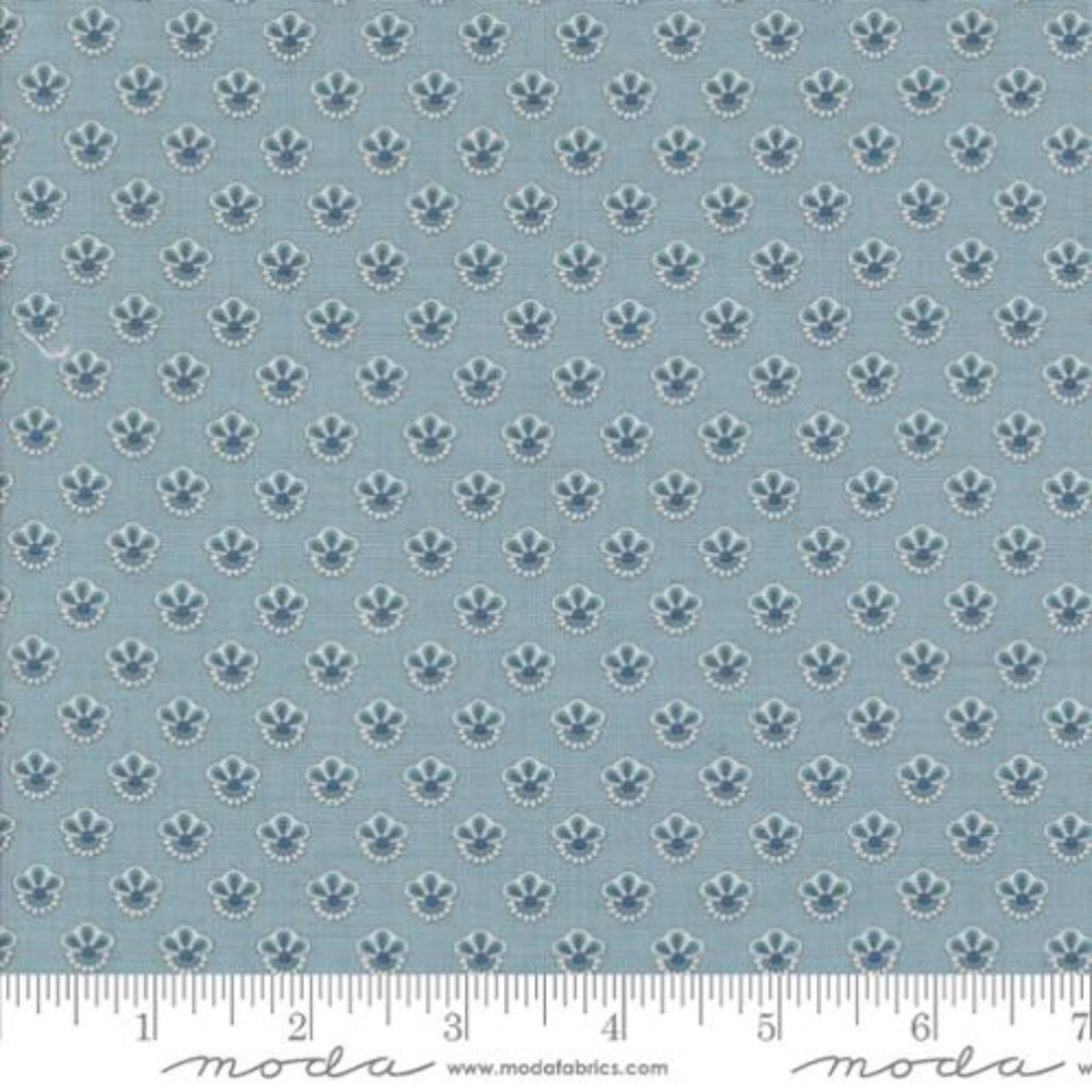 Moda French General Sacre Bleu Collection Campanule French Blue Fabric ...
