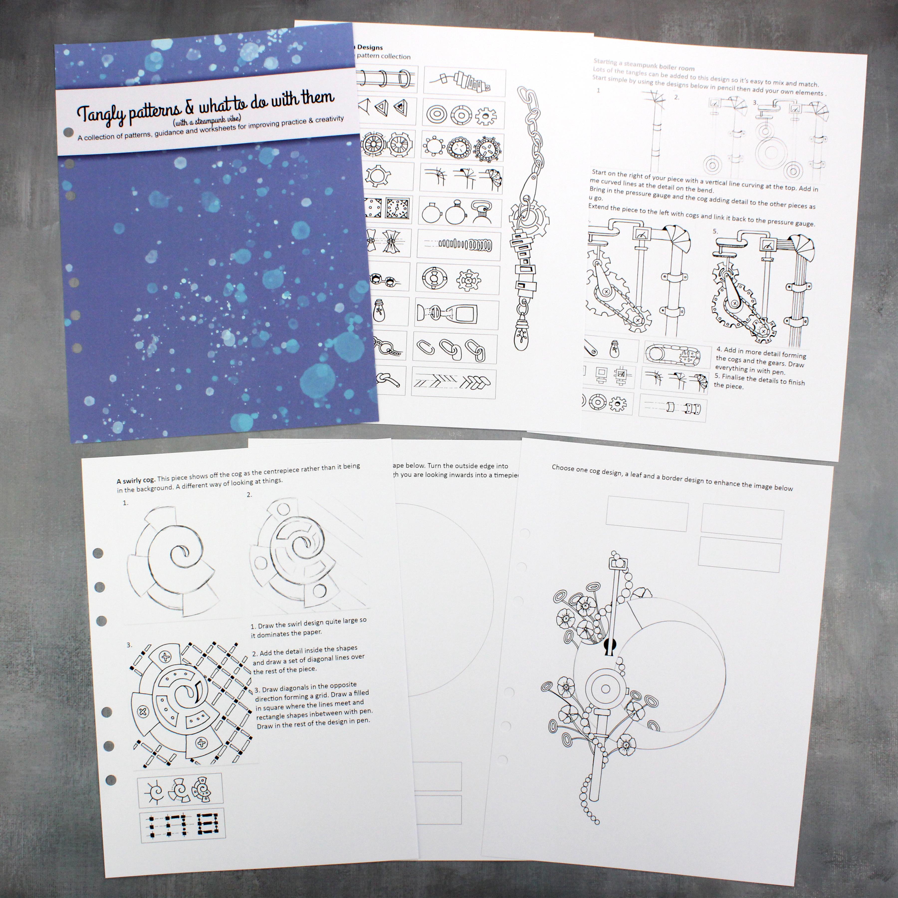 *NEW* Sanntangle - Tangly patterns & what to do with them STEAMPUNK ...