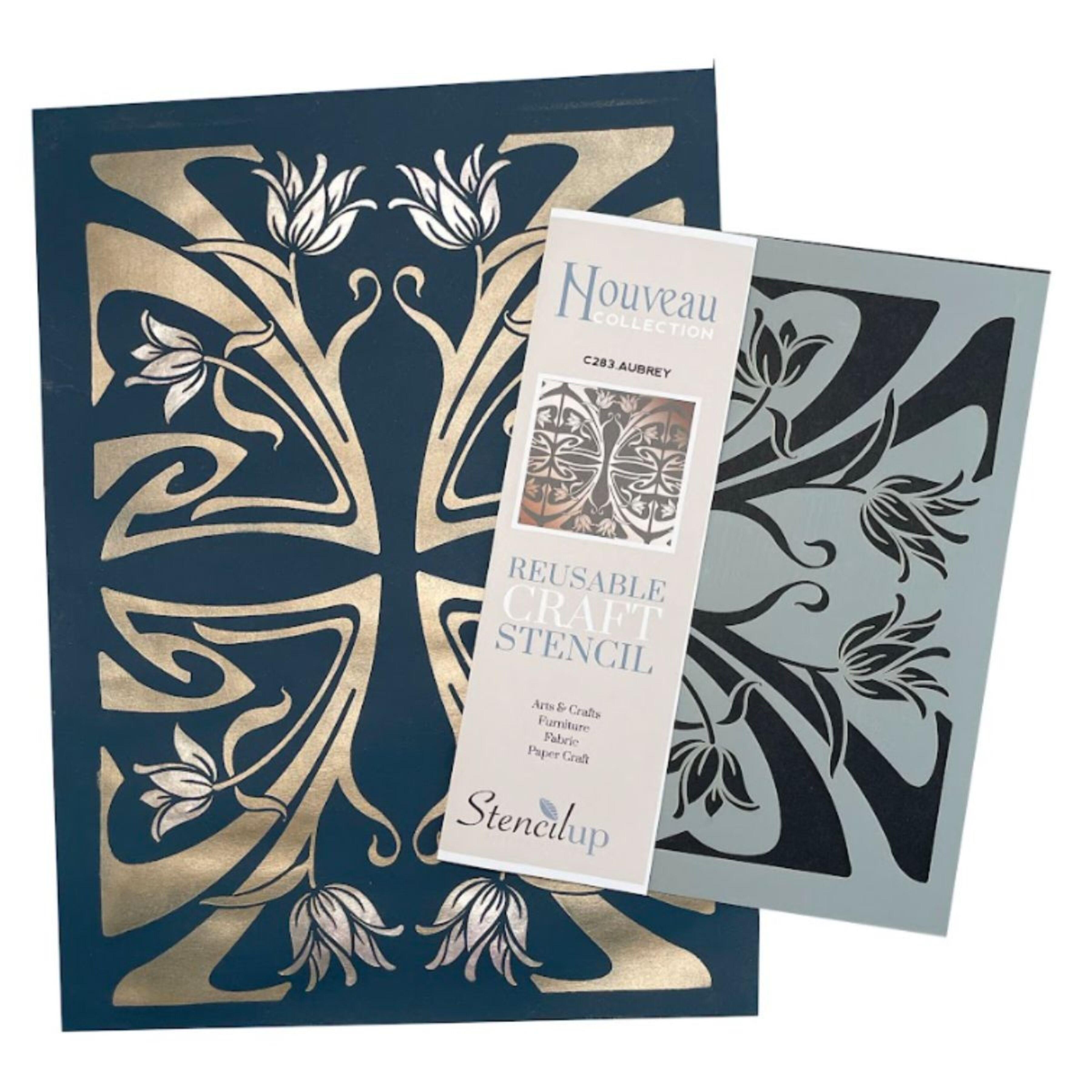 Stencil Up Aubrey Art Nouveau (A4 adhesive-backed stencil) | SewingStreet