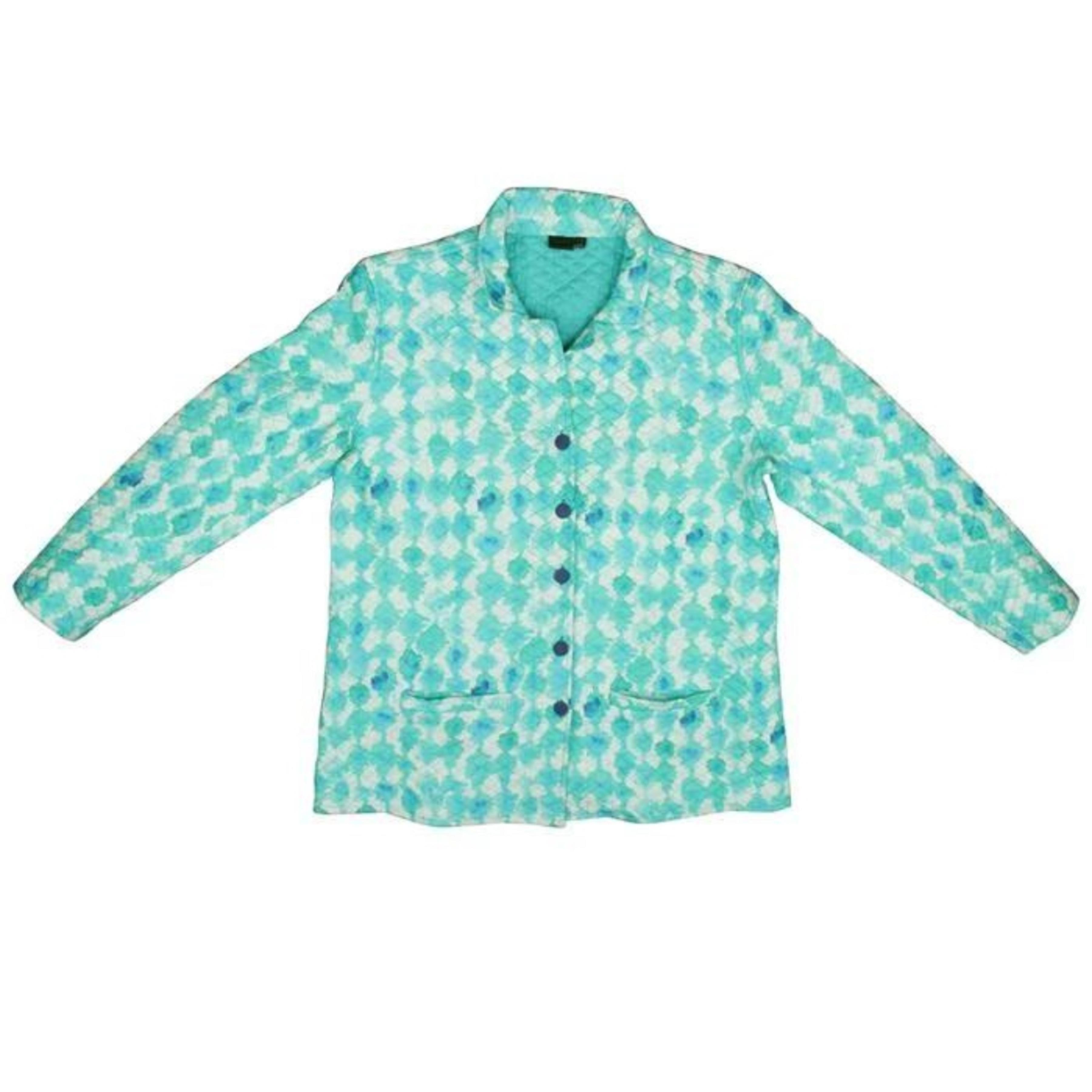 Destello Aqua & Blue Cotton Quilted Jacket (Choice of 4 Sizes ...